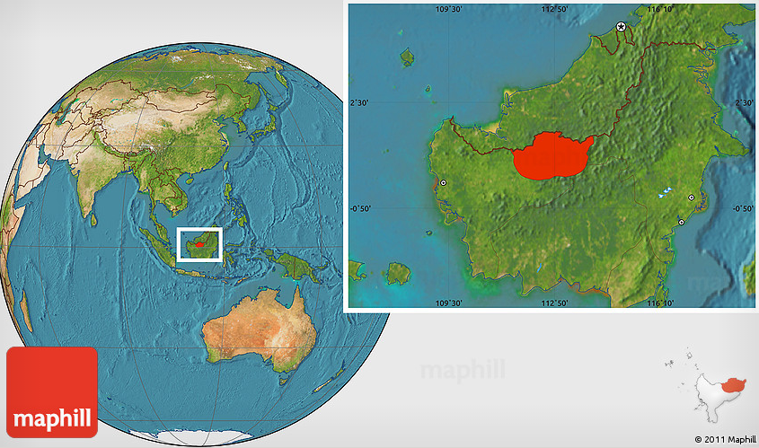 Kapuas Hulu maphill map 2