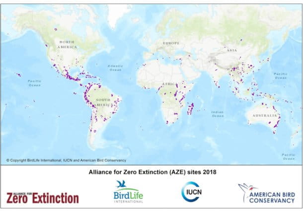Map pinpoints ‘last chance’ locations of endangered species