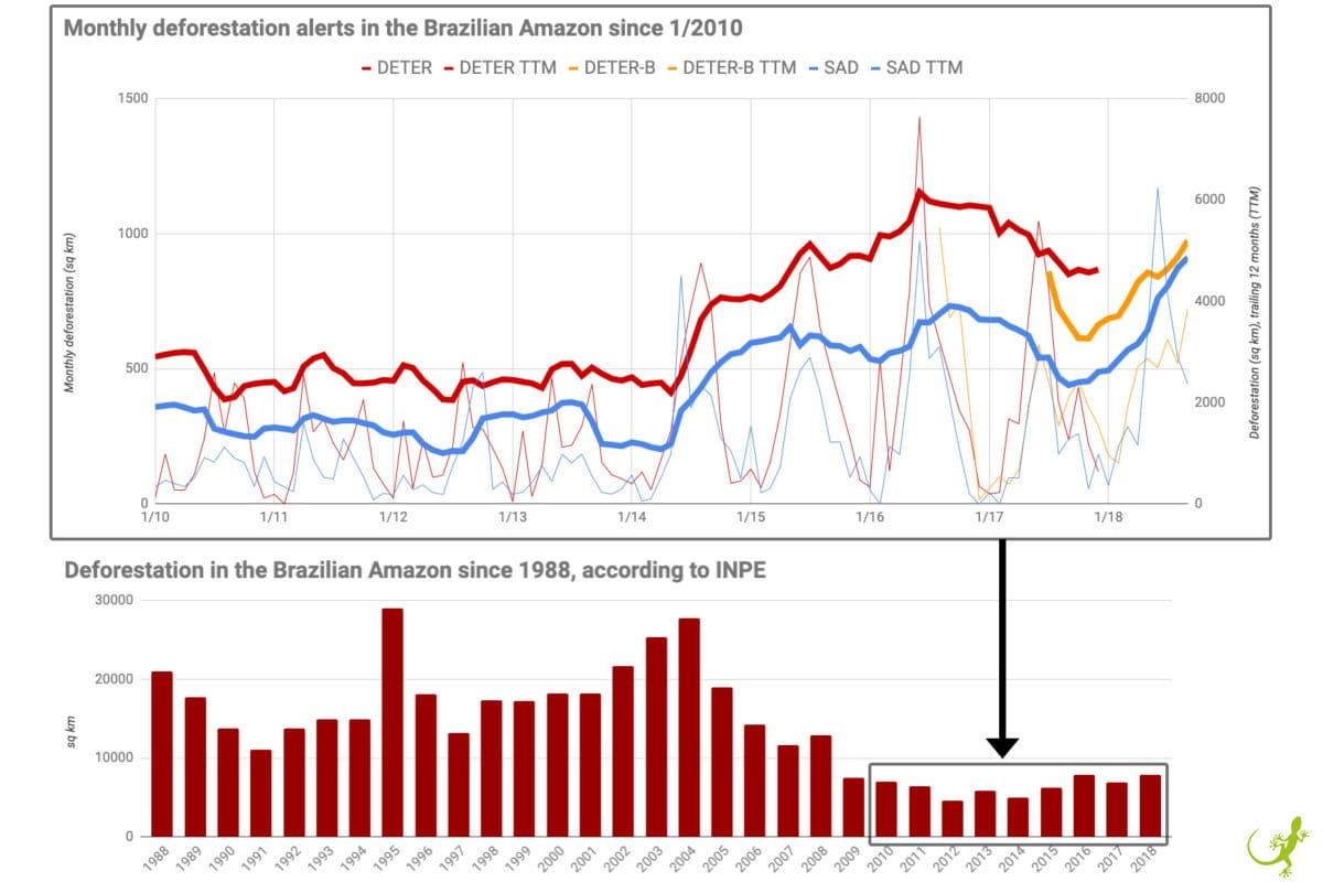 Satellite data suggests deforestation on the rise in Brazil