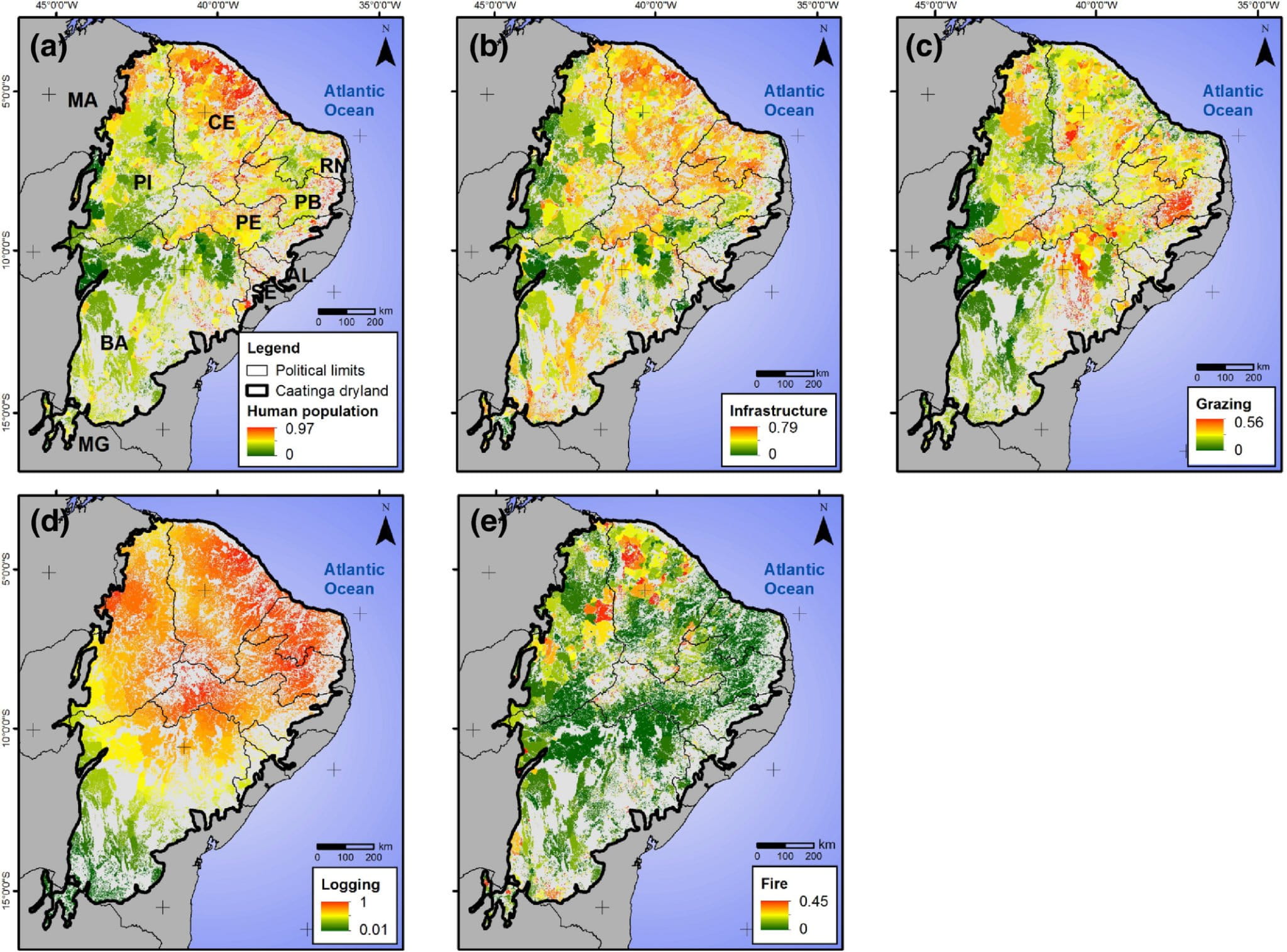Brazilian dry forests are chronically degraded even in non-deforested areas