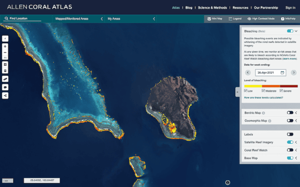 Satellites keep watch over global reef health in a world first