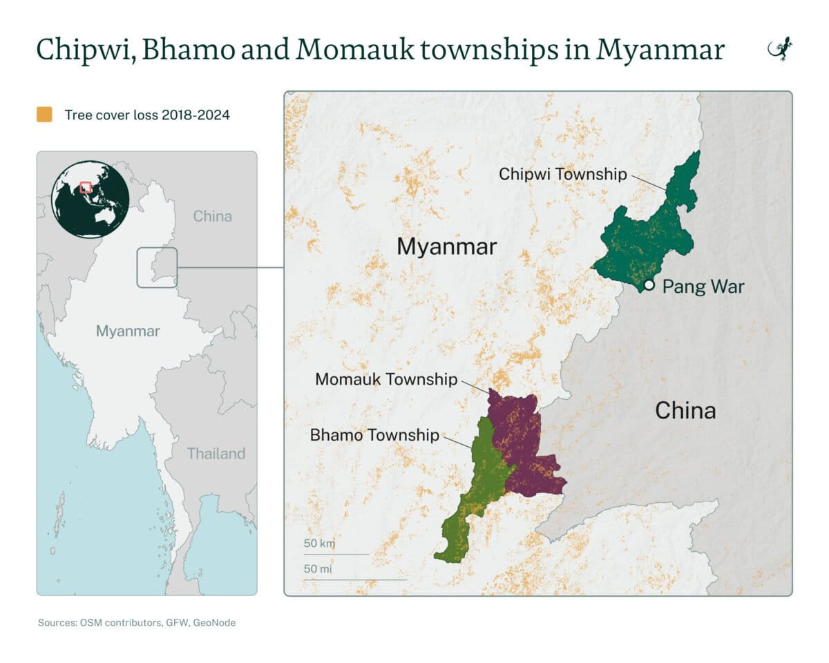 Satellite data show burst of deforestation in Myanmar rare earth mining ...