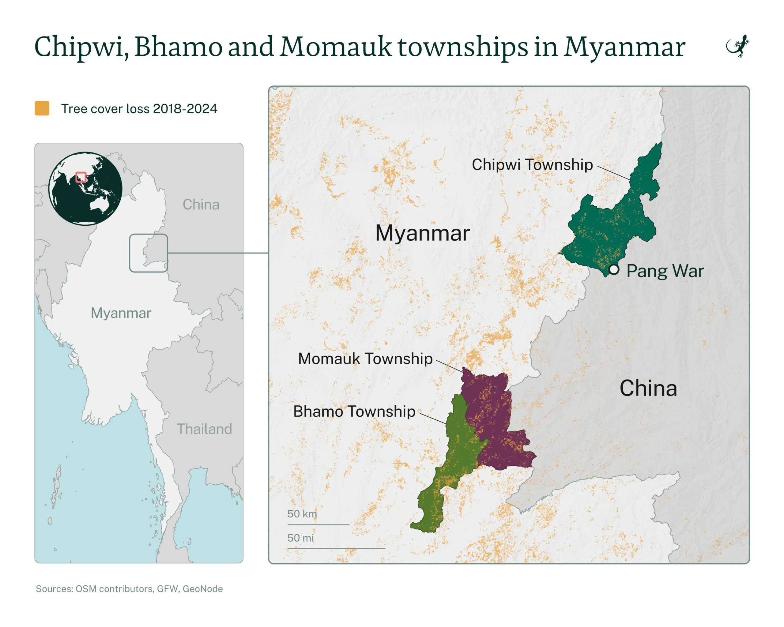 Satellite data show burst of deforestation in Myanmar rare earth mining hotspots